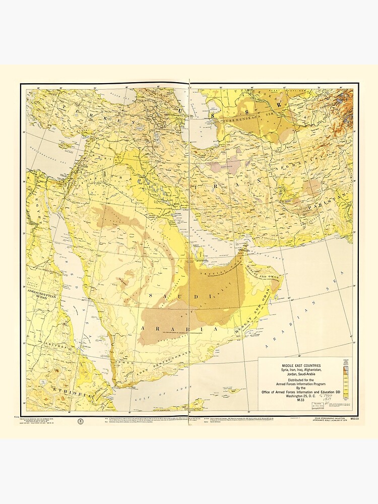 "Middle East Map (1955)" Poster for Sale by allhistory | Redbubble
