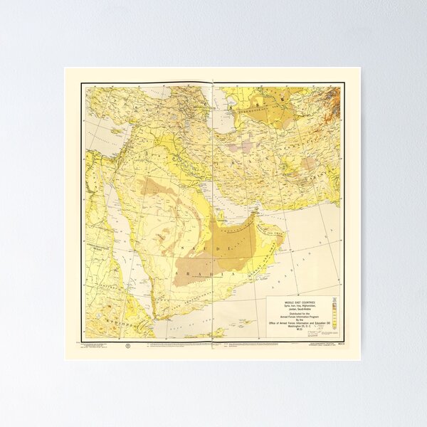"Middle East Map (1955)" Poster for Sale by allhistory | Redbubble