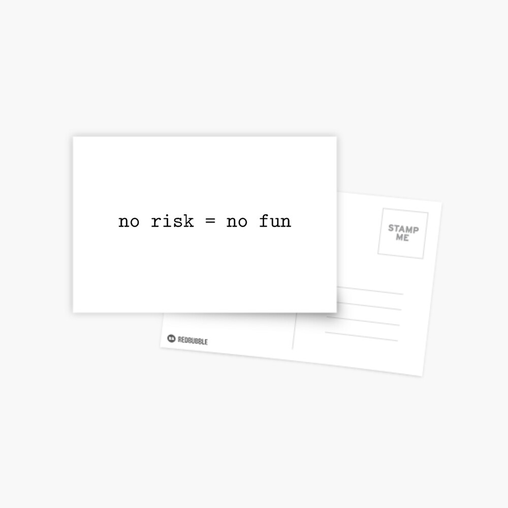 "no risk = no fun sticker" Sticker for Sale by evyara | Redbubble