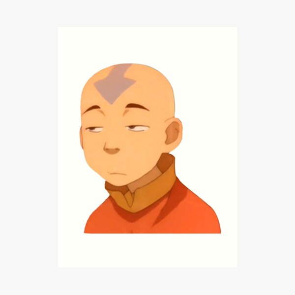 "avatar the last airbender aang meme" Art Print for Sale by ...