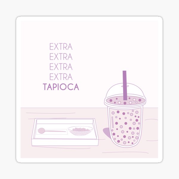 "Extra Tapioca Bubble Tea" Sticker for Sale by chaiteaandcream | Redbubble