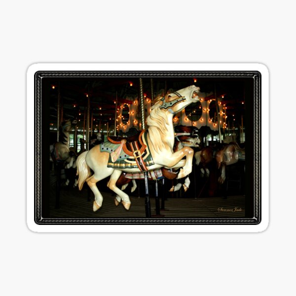"Beautiful Horse on the Carousel" Sticker by SummerJade | Redbubble
