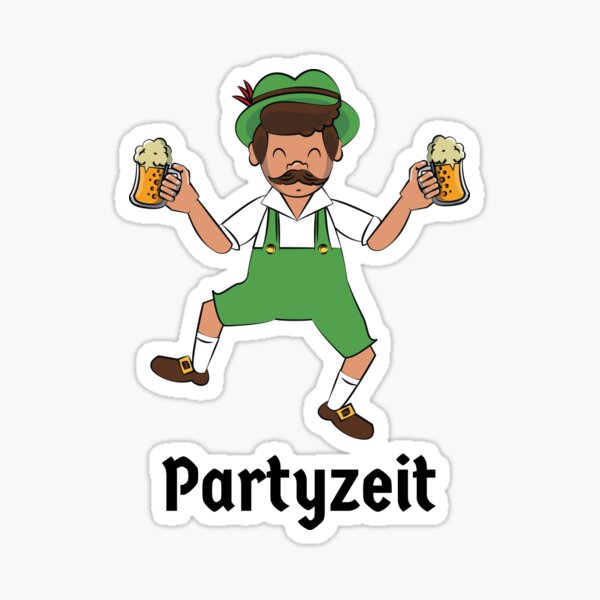 "Dancing German Man with Beer Deutsch Mann Party Time Partyzeit ...