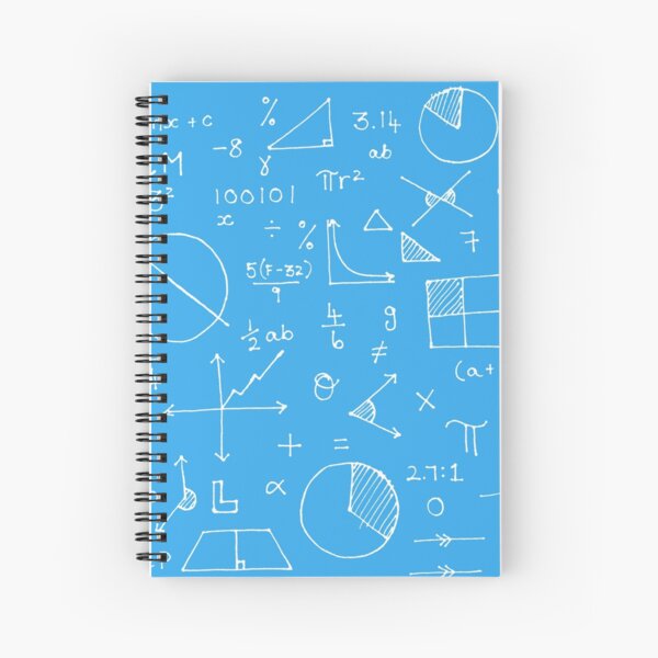 "Math formulae (blue)" Spiral Notebook for Sale by funmaths | Redbubble