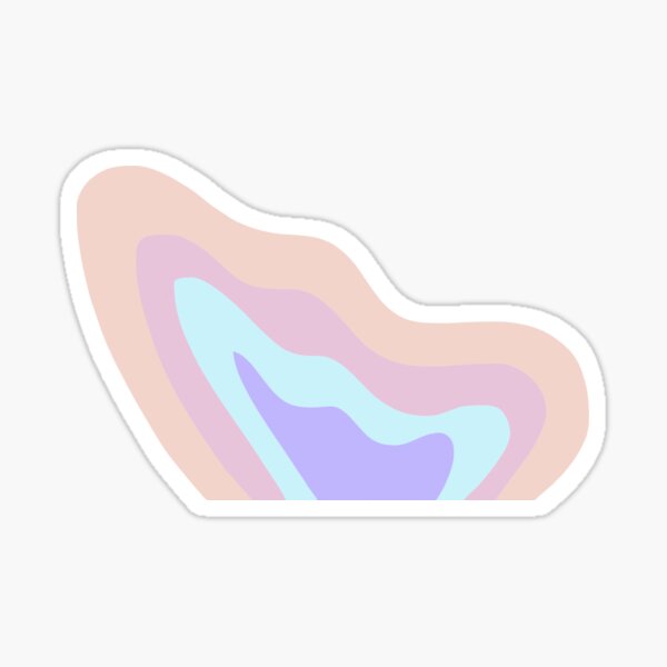 "wavy pastel colors" Sticker by lizashubaderov | Redbubble