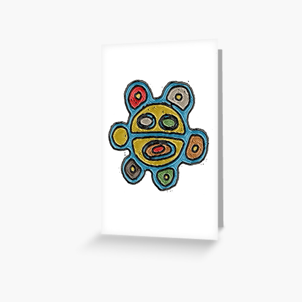 "Taino Indigenous Sun Symbol Mandala color" Greeting Card by liamaris ...