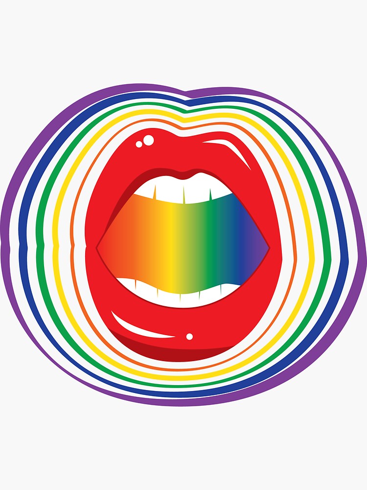 "Rainbow Lips" Sticker for Sale by Zulusneakr | Redbubble