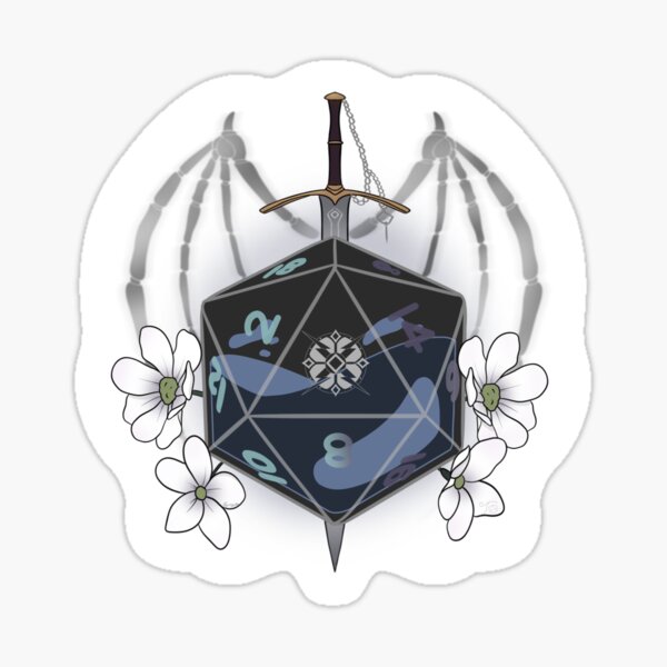 "Yasha D20" Sticker by LittlePoofs | Redbubble