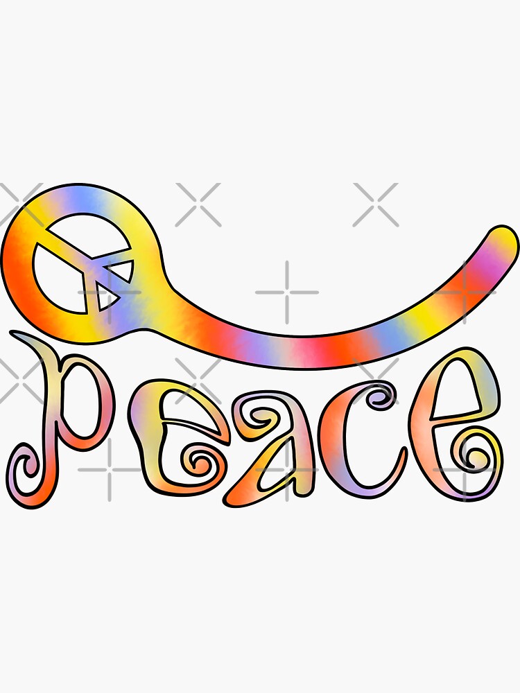 "Skydiving Closing Pin Tie-dye with Peace Sign" Sticker by DerrickGWood ...