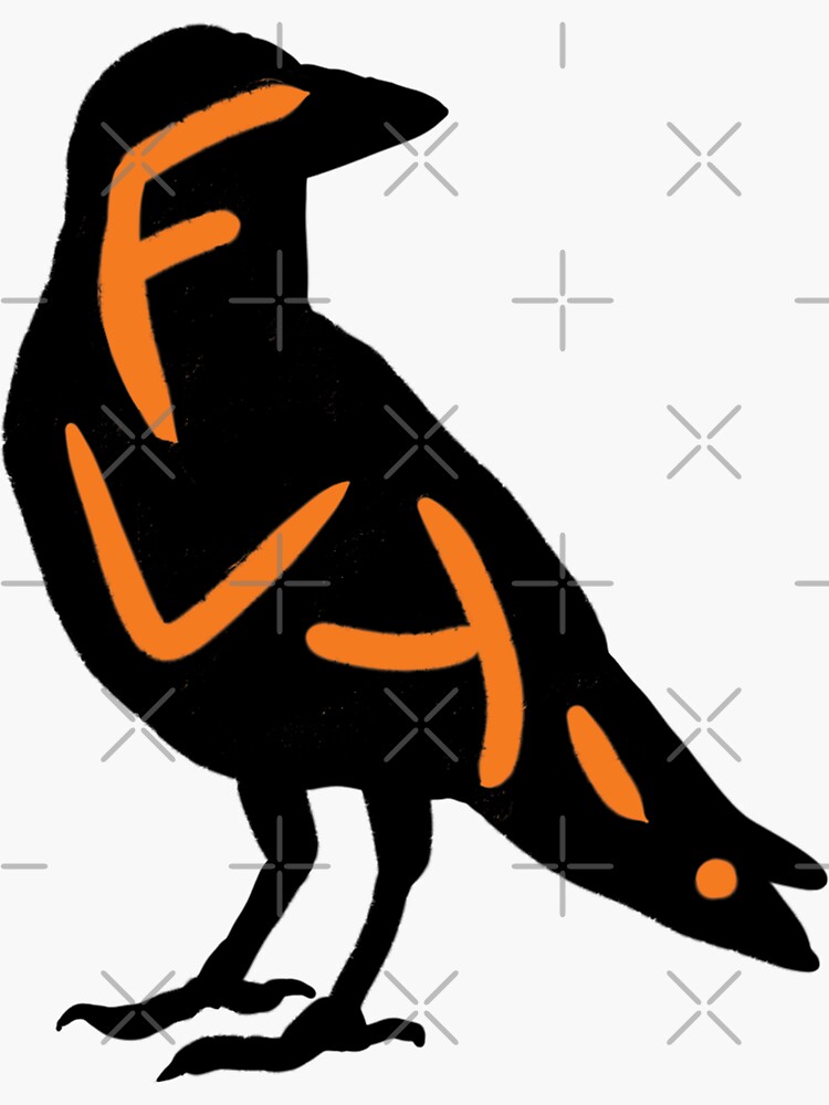 "Karasuno Crow " Sticker for Sale by arriettvs | Redbubble