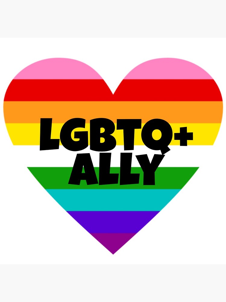 "LGBTQ ALLY" Sticker for Sale by lainey07 | Redbubble