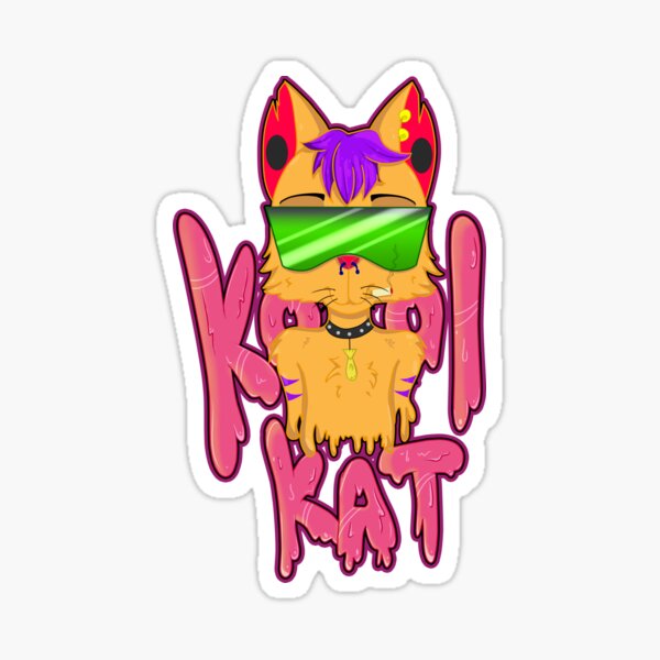 "Kool Kat" Sticker for Sale by ChromaDraws | Redbubble