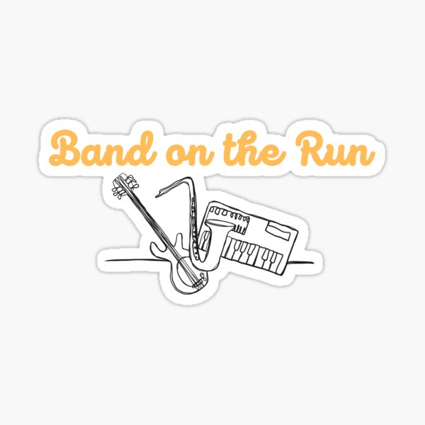 "Band On The Run" Sticker for Sale by aashrit57 | Redbubble