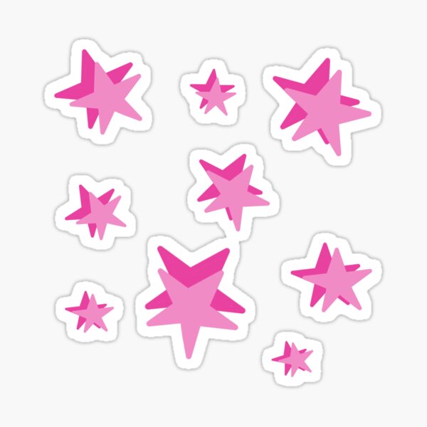 "Pink Star pack" Sticker by SOcreateCo | Redbubble