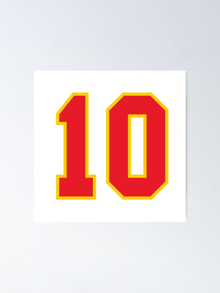 "10 Jersey Number, Ten Red" Poster by elhefe | Redbubble