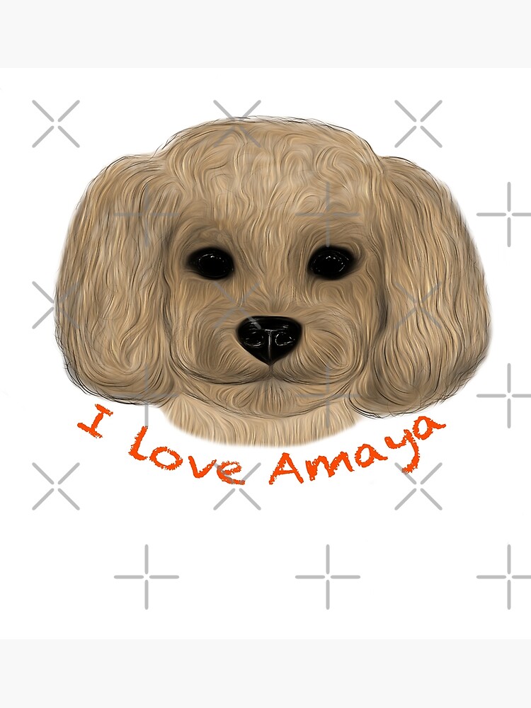 "I love my Amaya & Cavapoochon" Poster for Sale by AllMandala | Redbubble
