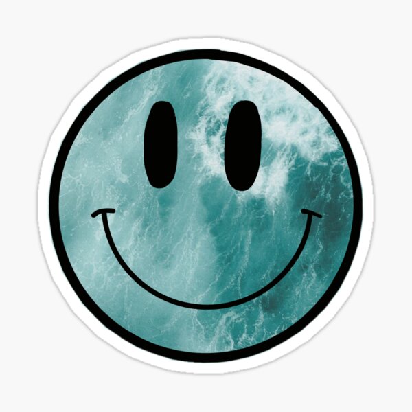 "Ocean Smiley Face" Sticker by makeziebattle | Redbubble