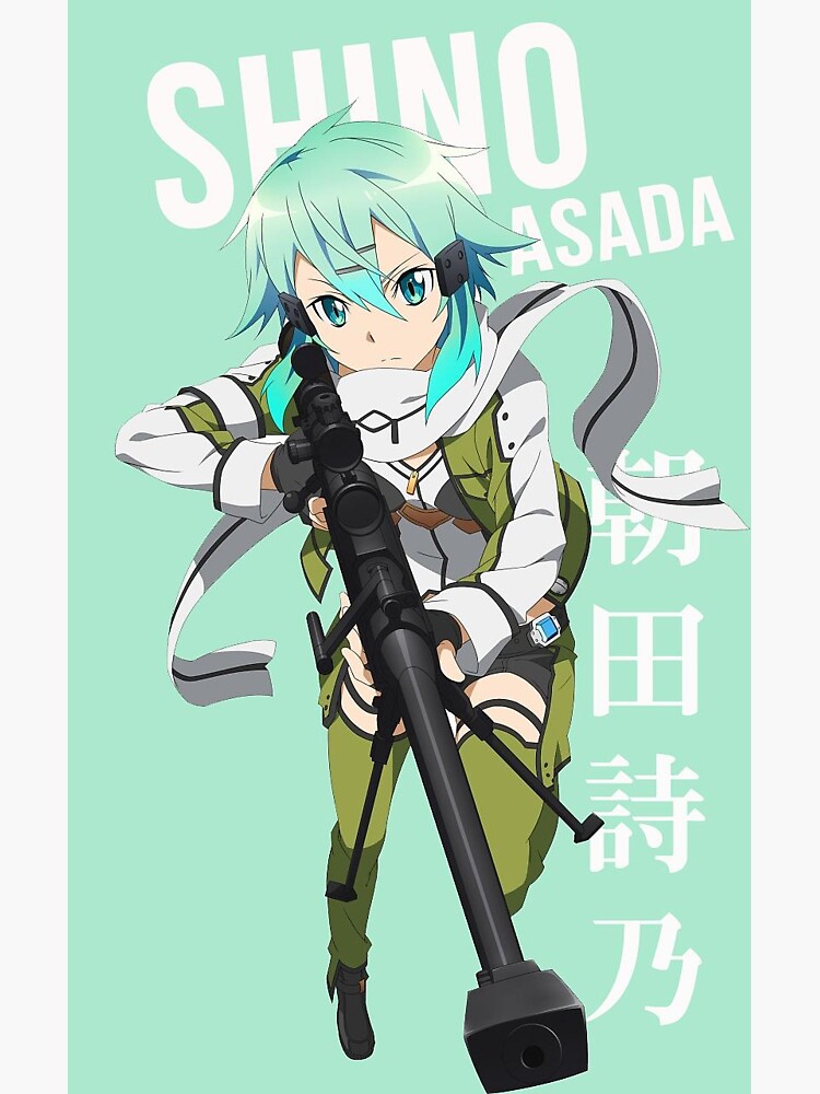 "Sinon Sword art online " Sticker for Sale by Anime-Dude | Redbubble