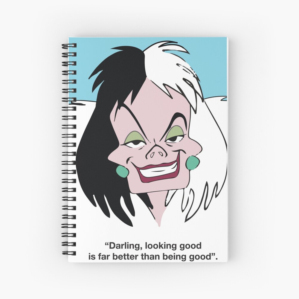 "Cruella De Vil - wretched design" Spiral Notebook for Sale by Sukistic ...