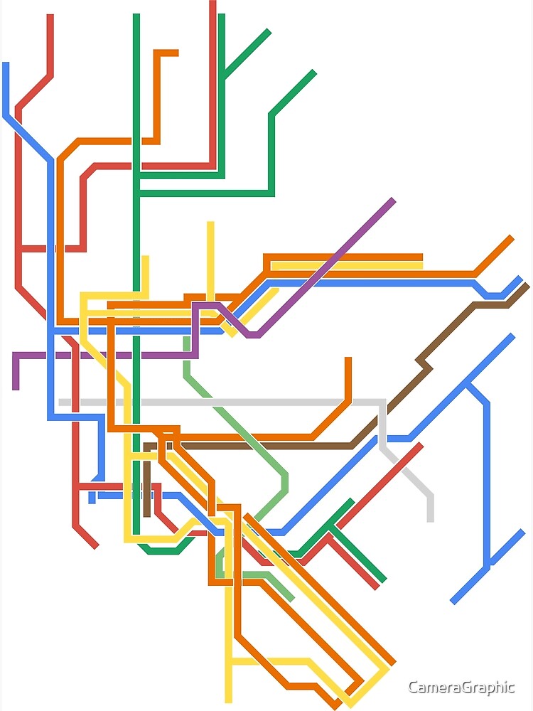"Minimalist New York City Transit Line Map" Poster for Sale by ...