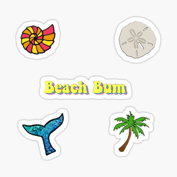 "Beachy pack" Sticker by Gracebello | Redbubble