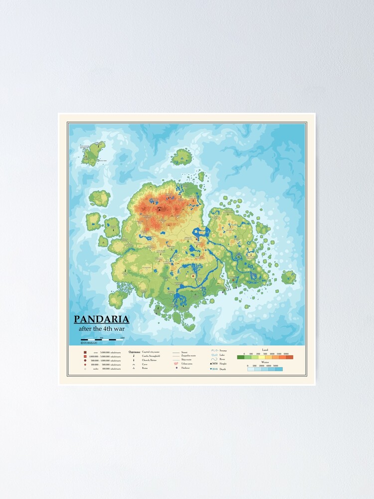 "Detailed Pandaria map" Poster for Sale by Sturmbart | Redbubble