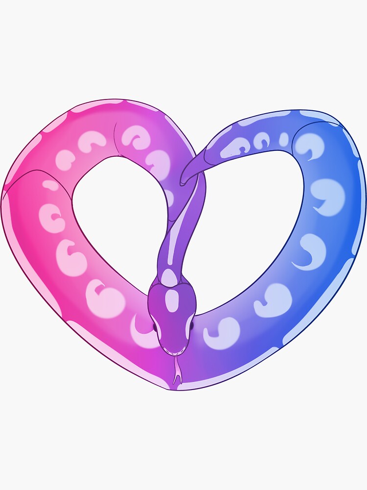 "Ball Python Heart (Bi Pied)" Sticker for Sale by Sumire76 | Redbubble