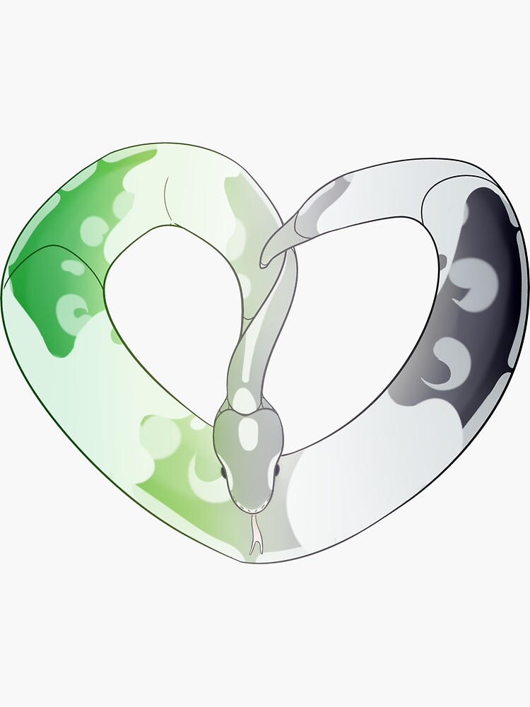 "Ball Python Heart (Aro Pied)" Sticker by Sumire76 | Redbubble