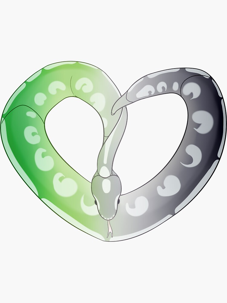 "Ball Python Heart (Aro Mystic)" Sticker for Sale by Sumire76 | Redbubble