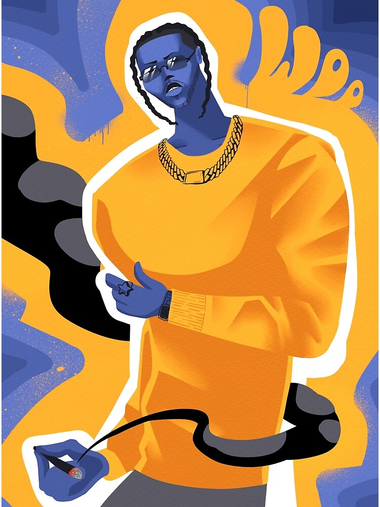 "Pop Smoke Cartoon" Photographic Print for Sale by Findy | Redbubble