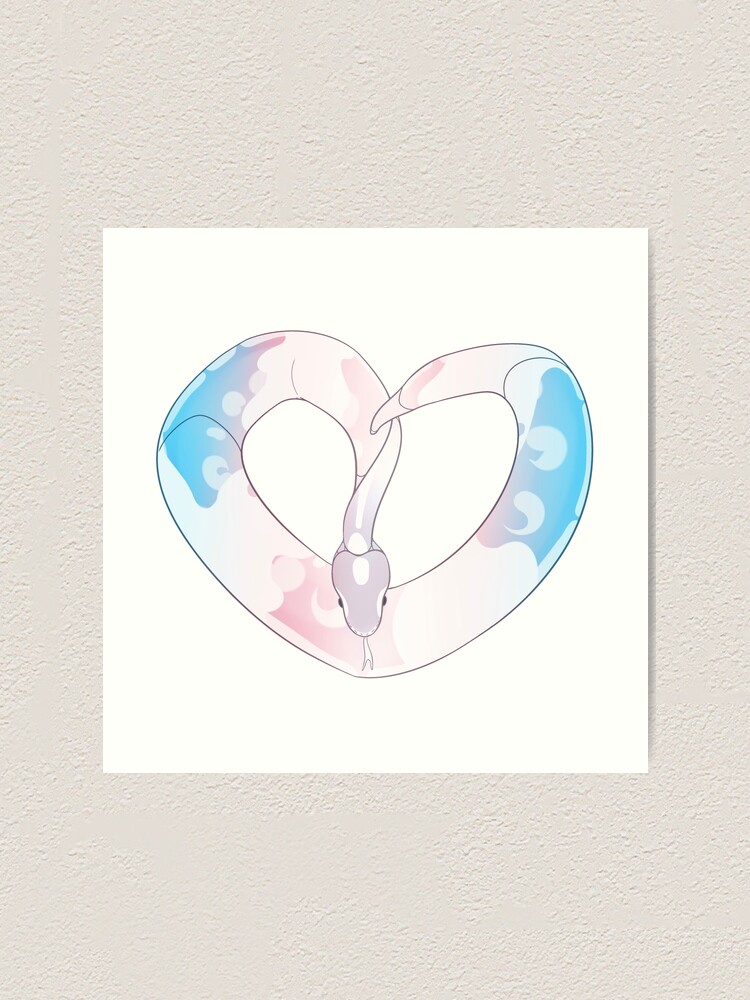 "Ball Python Heart (Trans Pied)" Art Print by Sumire76 | Redbubble