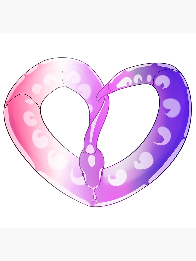 "Ball Python Heart (Genderfluid Mystic)" Poster by Sumire76 | Redbubble