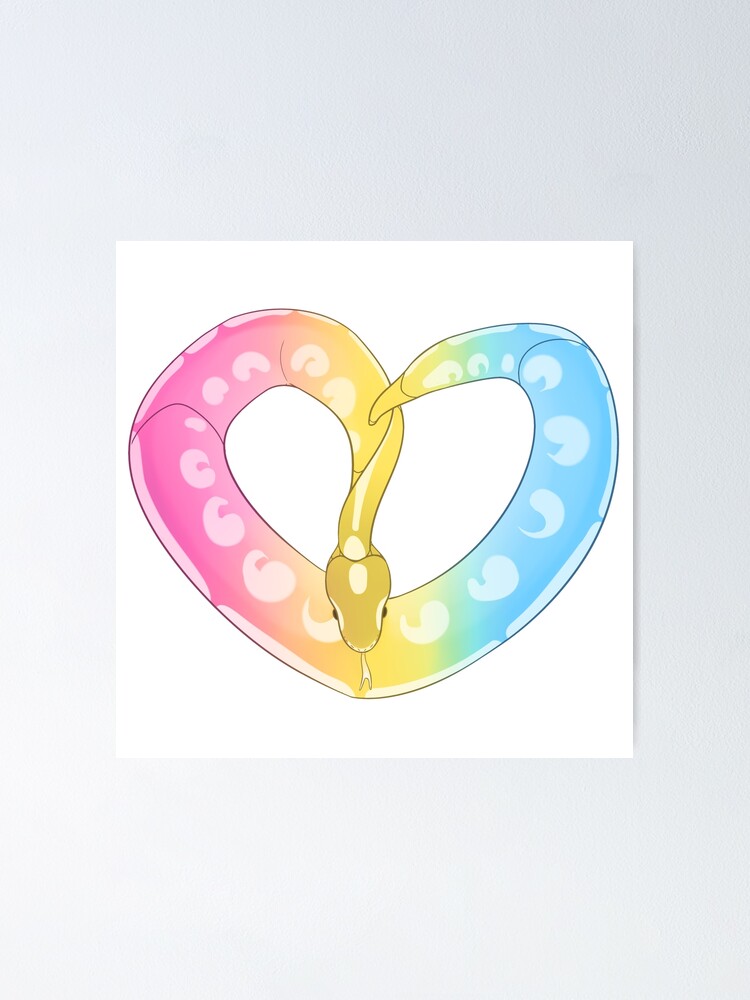 "Ball Python Heart (Pan Mystic)" Poster by Sumire76 | Redbubble