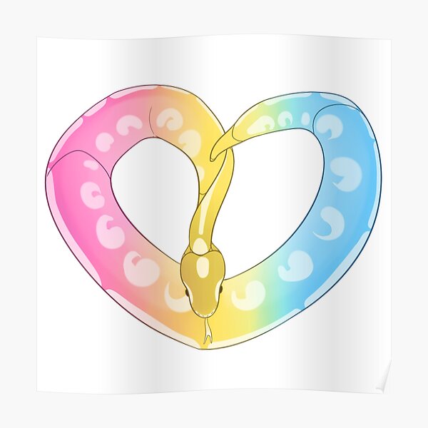 "Ball Python Heart (Pan Mystic)" Poster by Sumire76 | Redbubble