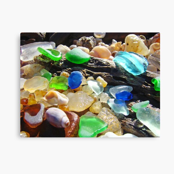 "Seaglass Art Prints Coasta Beach Sea Glass" Canvas Print for Sale by ...