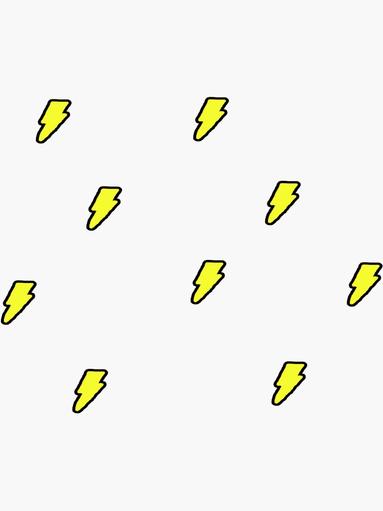 "yellow lightning pack" Sticker by Had07102006 | Redbubble