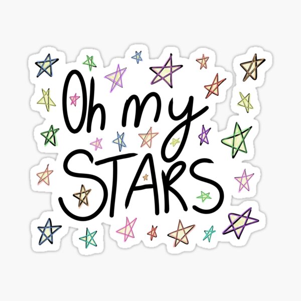 "oh my stars" Sticker for Sale by Abigail1227 | Redbubble