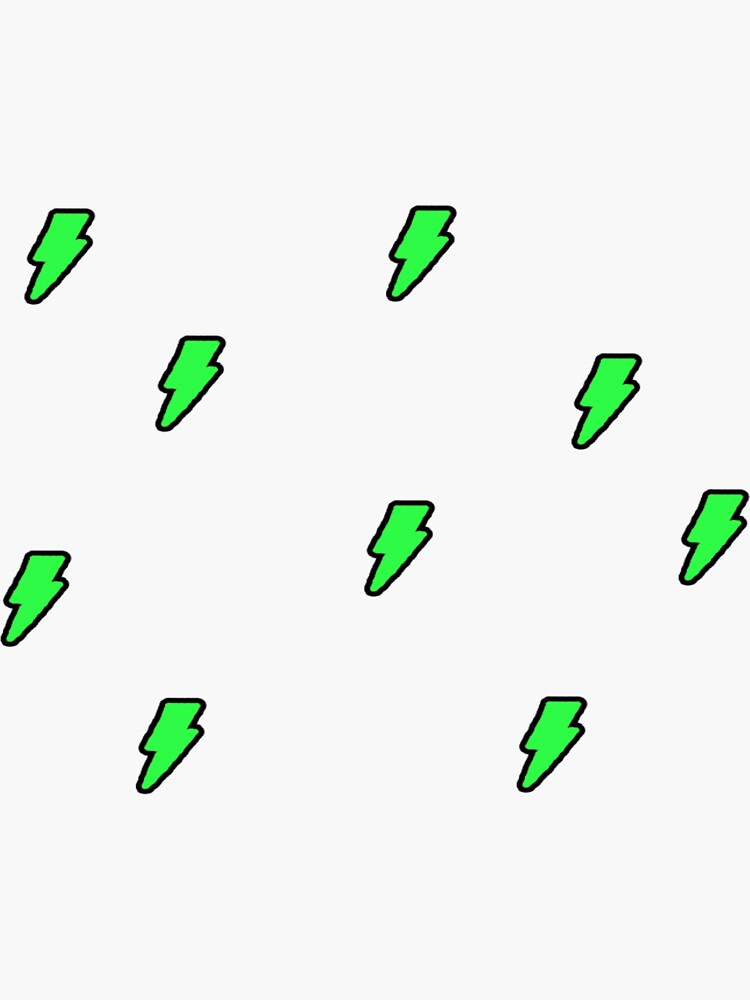 "green lightning bolt pack" Sticker for Sale by Had07102006 | Redbubble