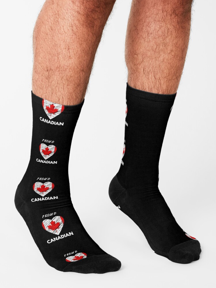 "Simple Proud Canadian Flag! Happy Canada Day!" Socks by BeyondtheQuote ...