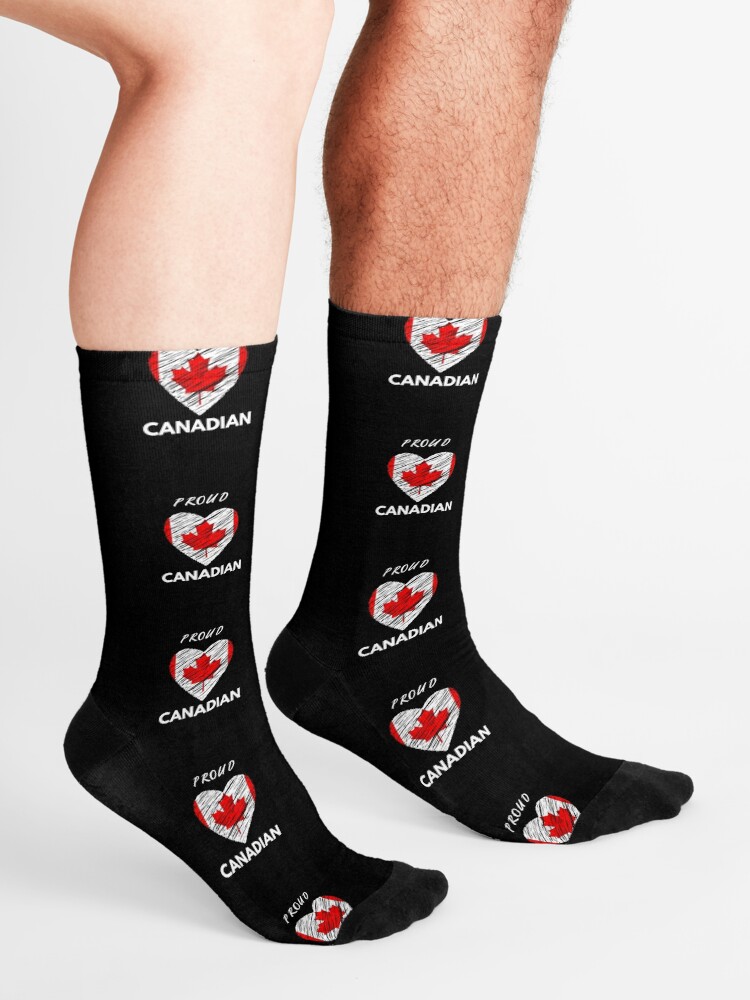 "Simple Proud Canadian Flag! Happy Canada Day!" Socks by BeyondtheQuote ...
