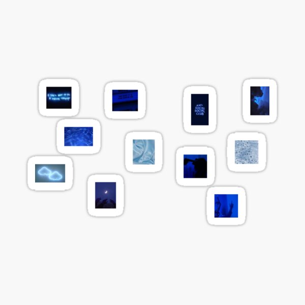 "blue aesthetic" Sticker by kimberlywang | Redbubble