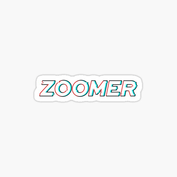 "ZOOMER Glitch Sticker" Sticker for Sale by VexilDesign | Redbubble