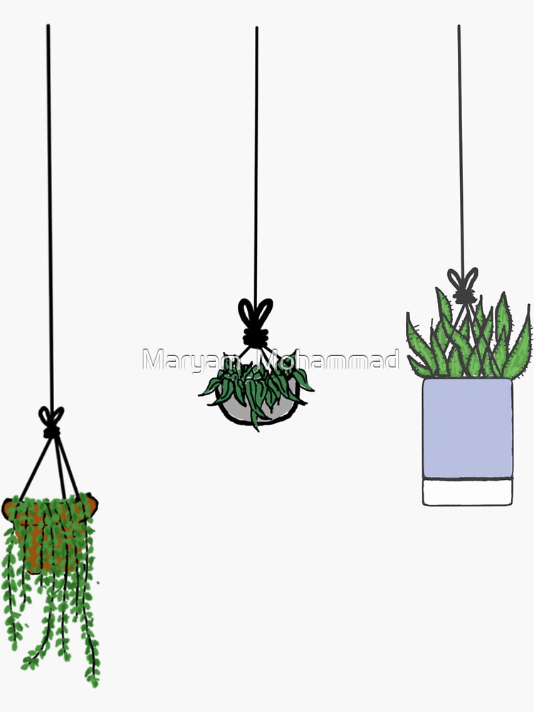 "Hanging plants sticker pack " Sticker for Sale by Mazza11 | Redbubble