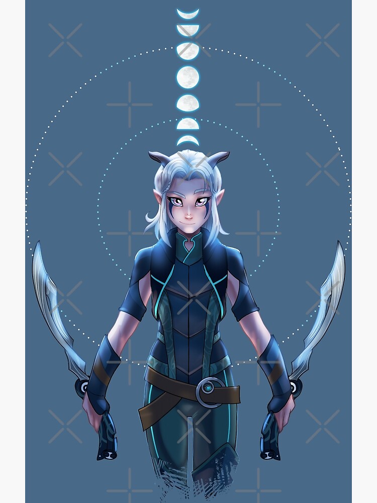 "Rayla - moonshadow elf" Poster for Sale by radiantgrey | Redbubble