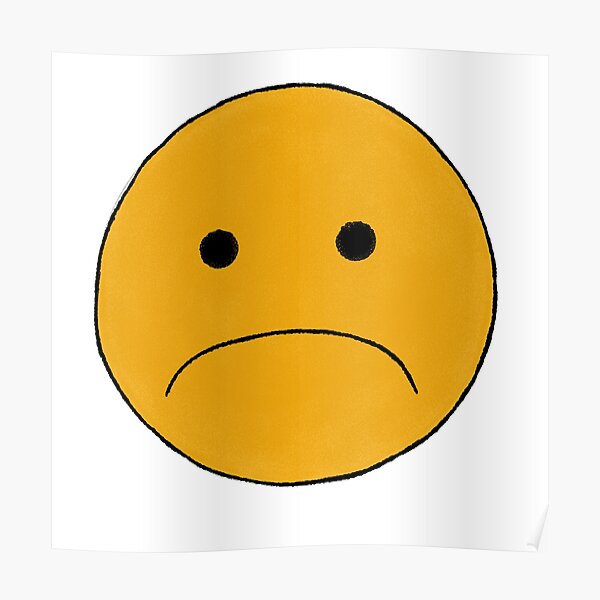"sad face" Poster for Sale by autoterapiia | Redbubble