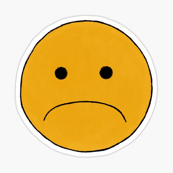 "sad face" Sticker for Sale by autoterapiia | Redbubble