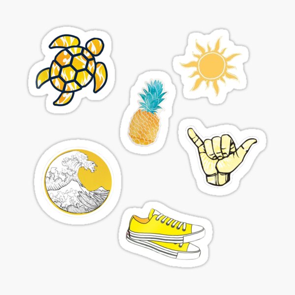 "yellow sticker pack" Sticker for Sale by kyliecastaneda1 | Redbubble