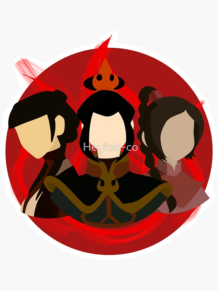 "Fire Nation Girls" Sticker for Sale by Heyitsk-co | Redbubble