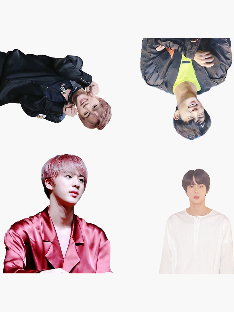 "BTS Jin Sticker Sheet 1" Sticker for Sale by brookbrook95 | Redbubble