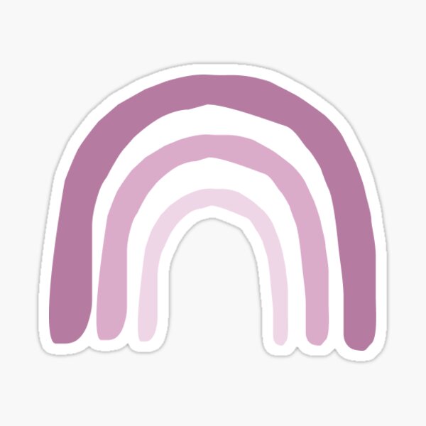 "Pink Rainbow Sticker" Sticker by clairemthomas | Redbubble